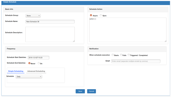 Appendix E: Scheduler UI Screenshots